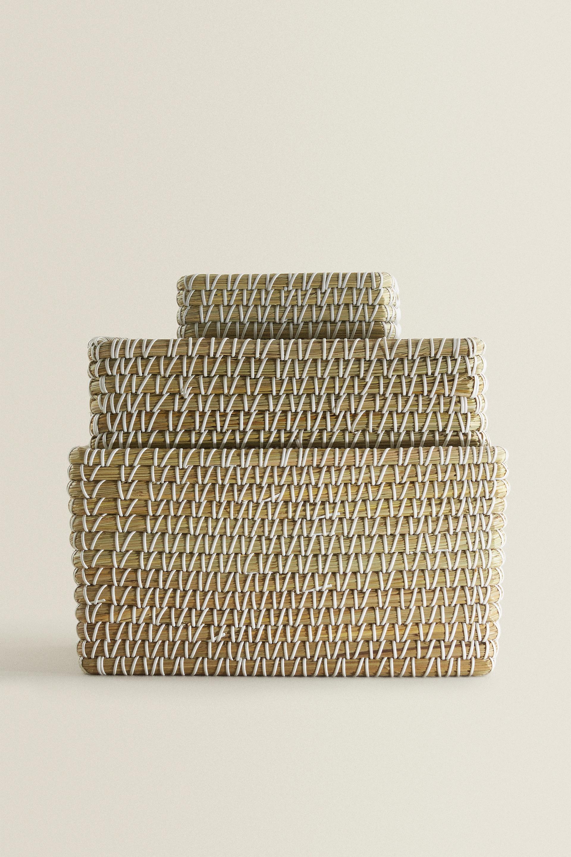 CONTRASTING RECTANGULAR BASKET - Multicolored | ZARA United States