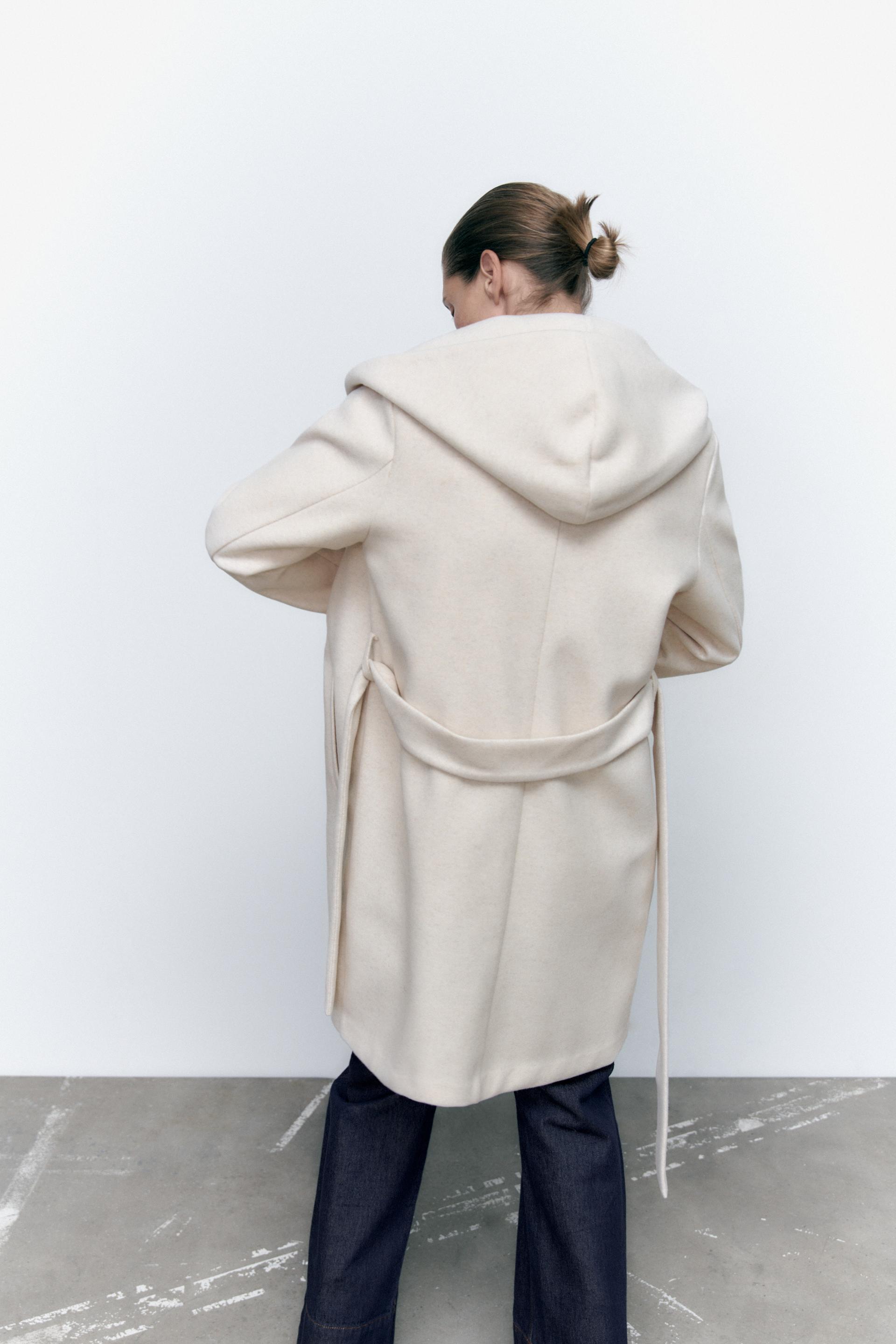 SOFT HOODED COAT Black ZARA United States