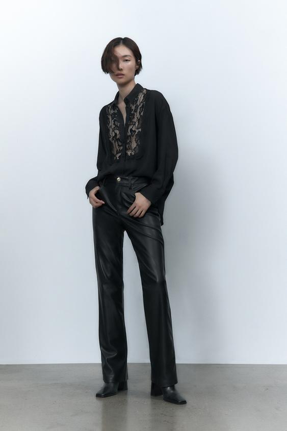 LACE SHIRT - Black | ZARA Turkey