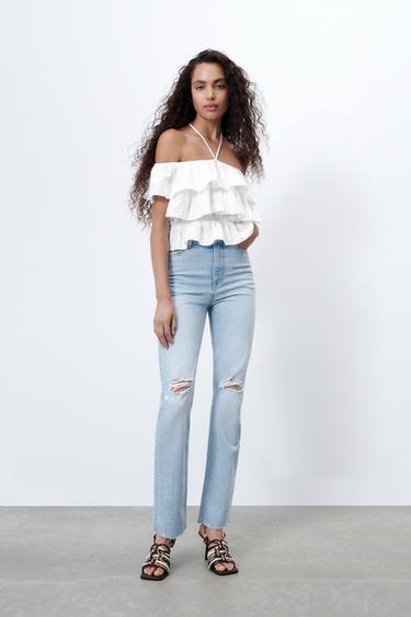 Women's Straight Leg Jeans | Explore our New Arrivals | ZARA India