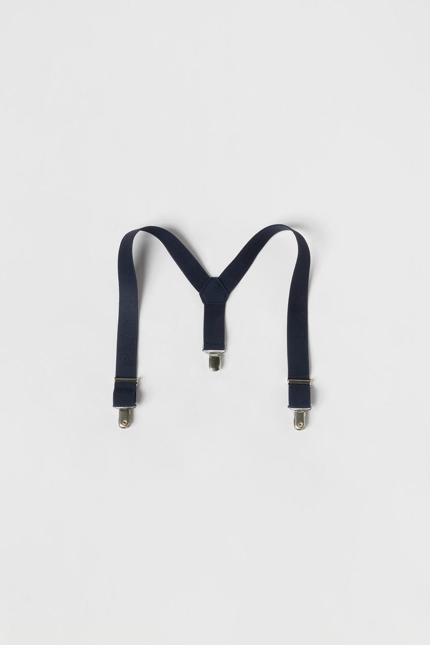 Navy Blue Suit With Suspenders