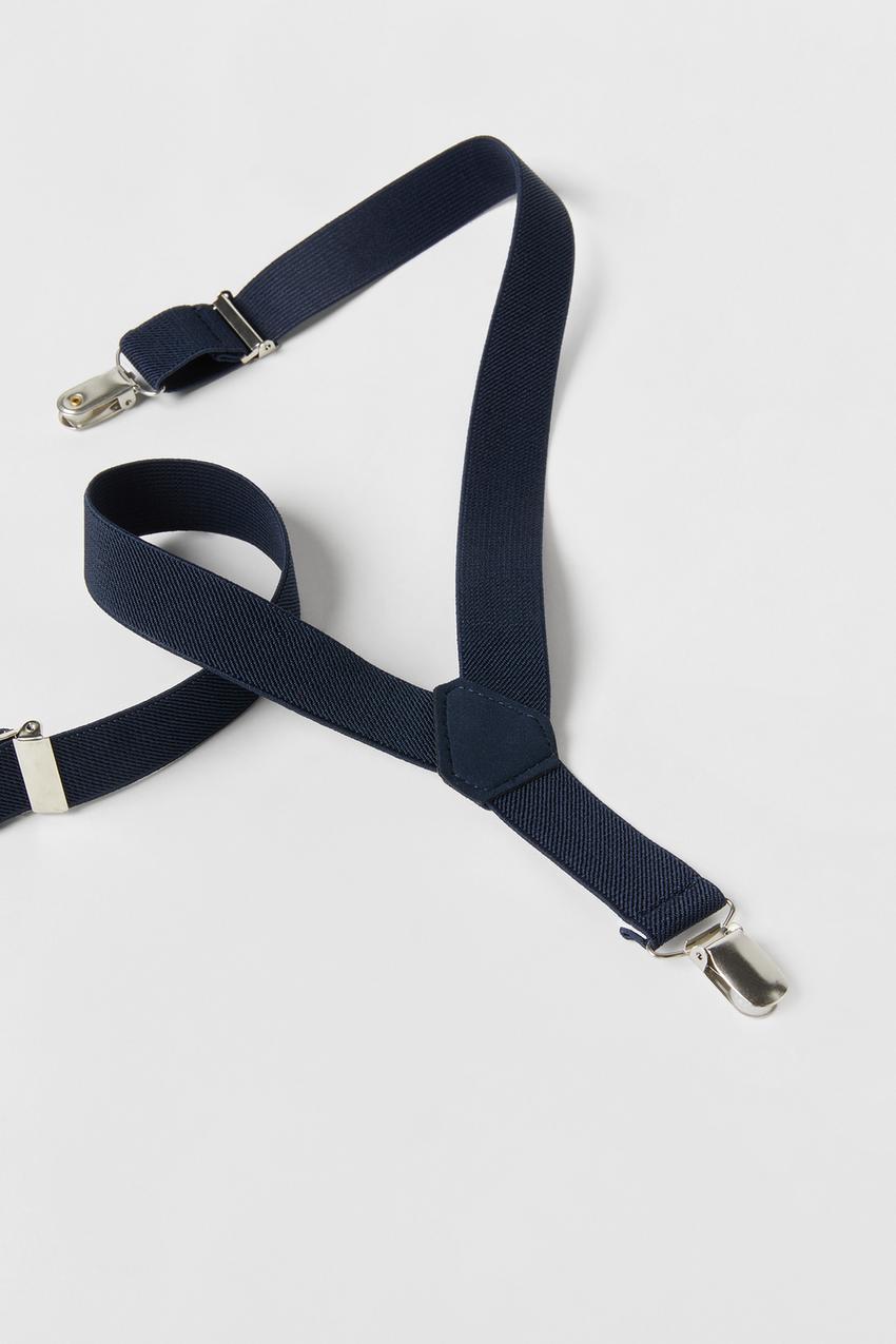 Navy Blue Suit With Suspenders
