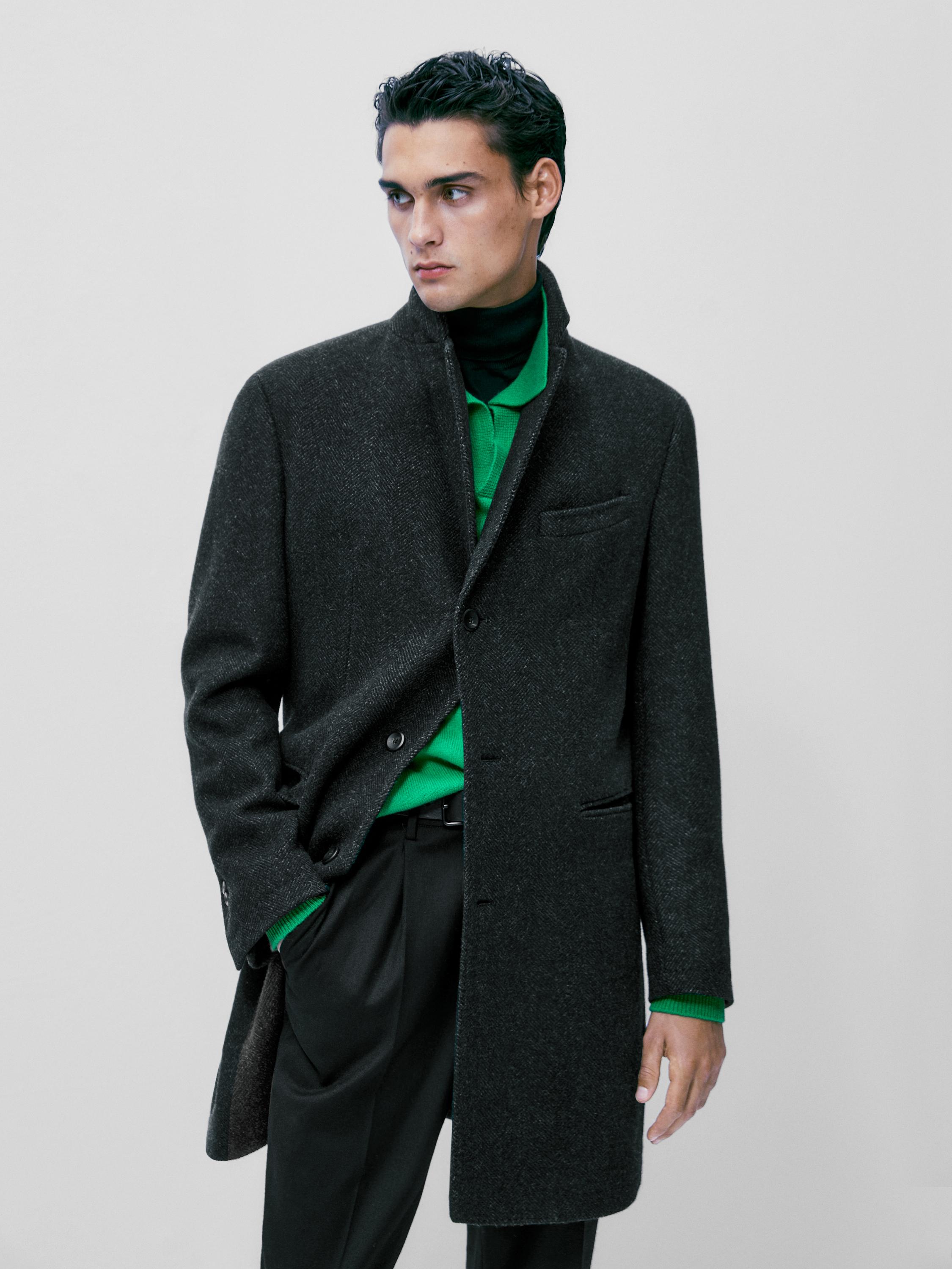 Zara Herringbone Wool Blend Coat Mall Of America®
