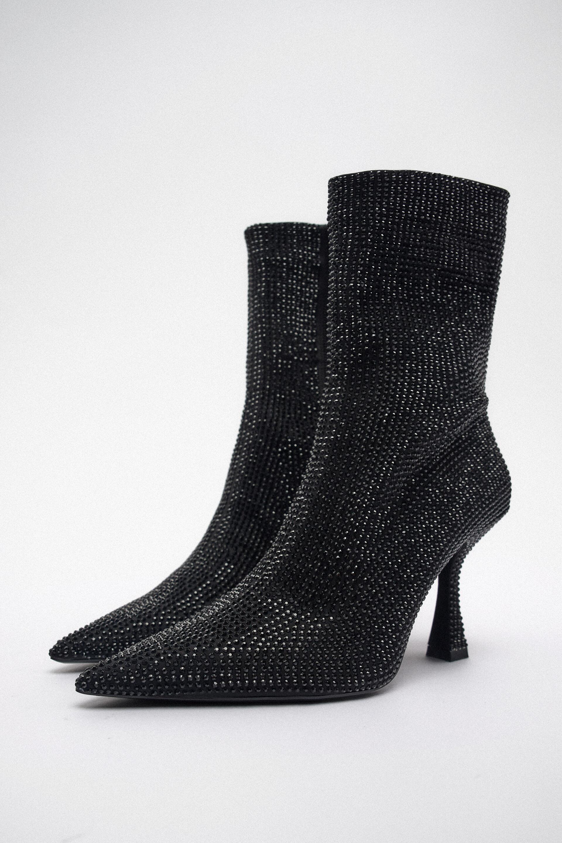 HIGH-HEEL ANKLE BOOTS WITH SPARKLY DETAILS | atelier-yuwa.ciao.jp