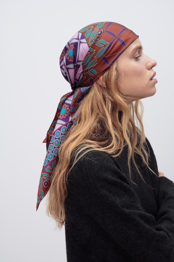 SILK SCARF - LIMITED EDITION - Purple | ZARA Spain