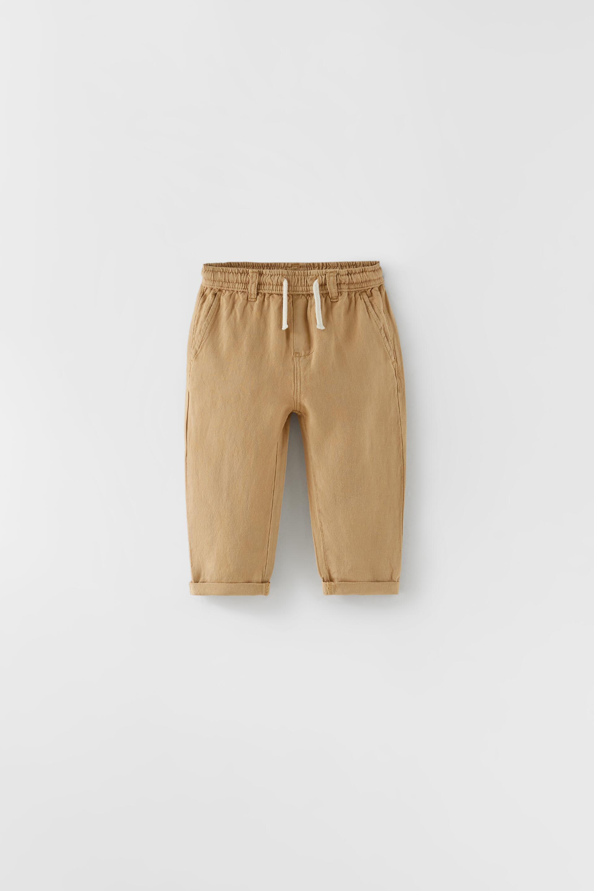 LOOSE FITTING LINEN TROUSERS Camel ZARA Thailand loose-fitting-linen-trousers-camel-zara-thailand