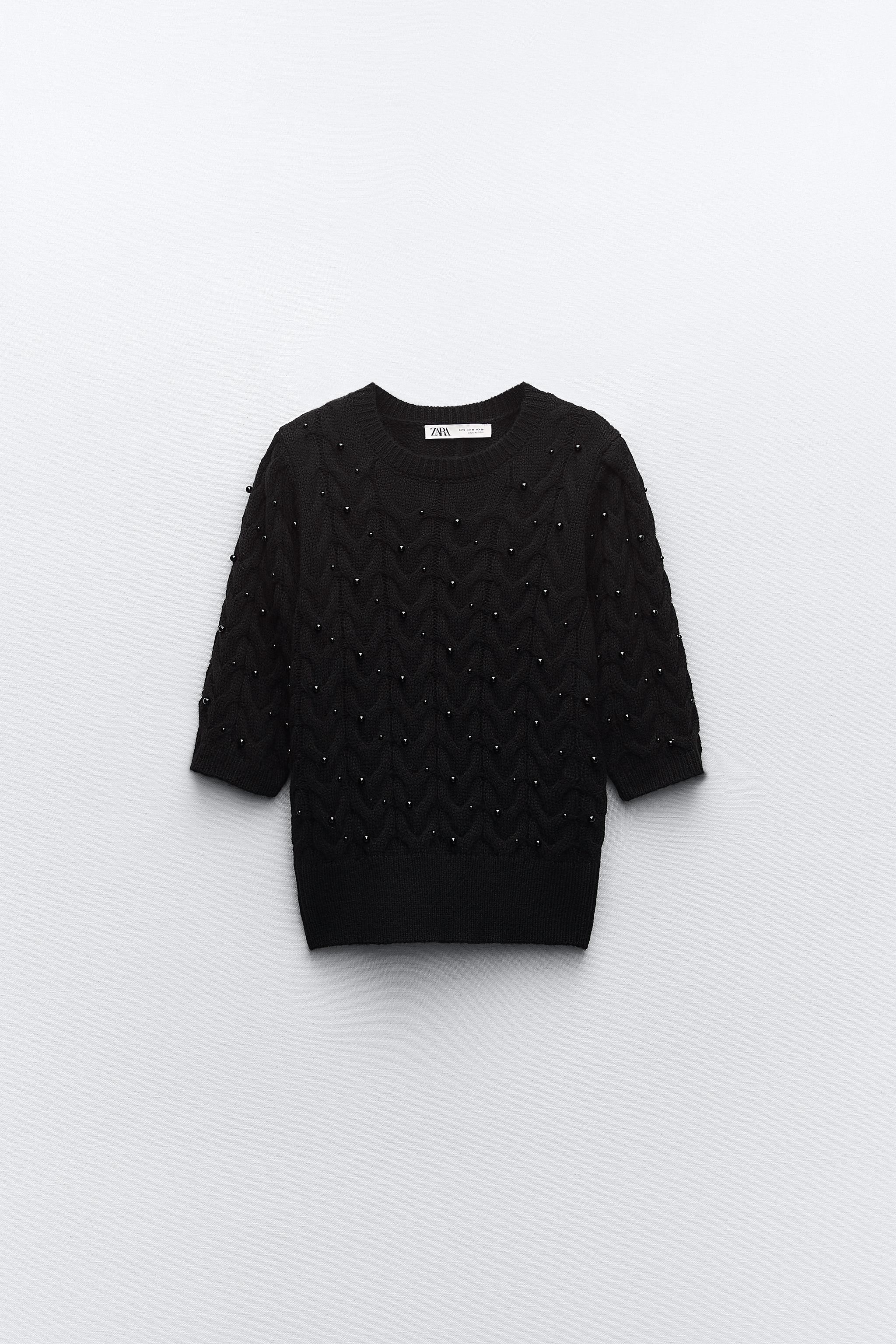 Zara KNIT SWEATER WITH PEARLS | Mall of America®