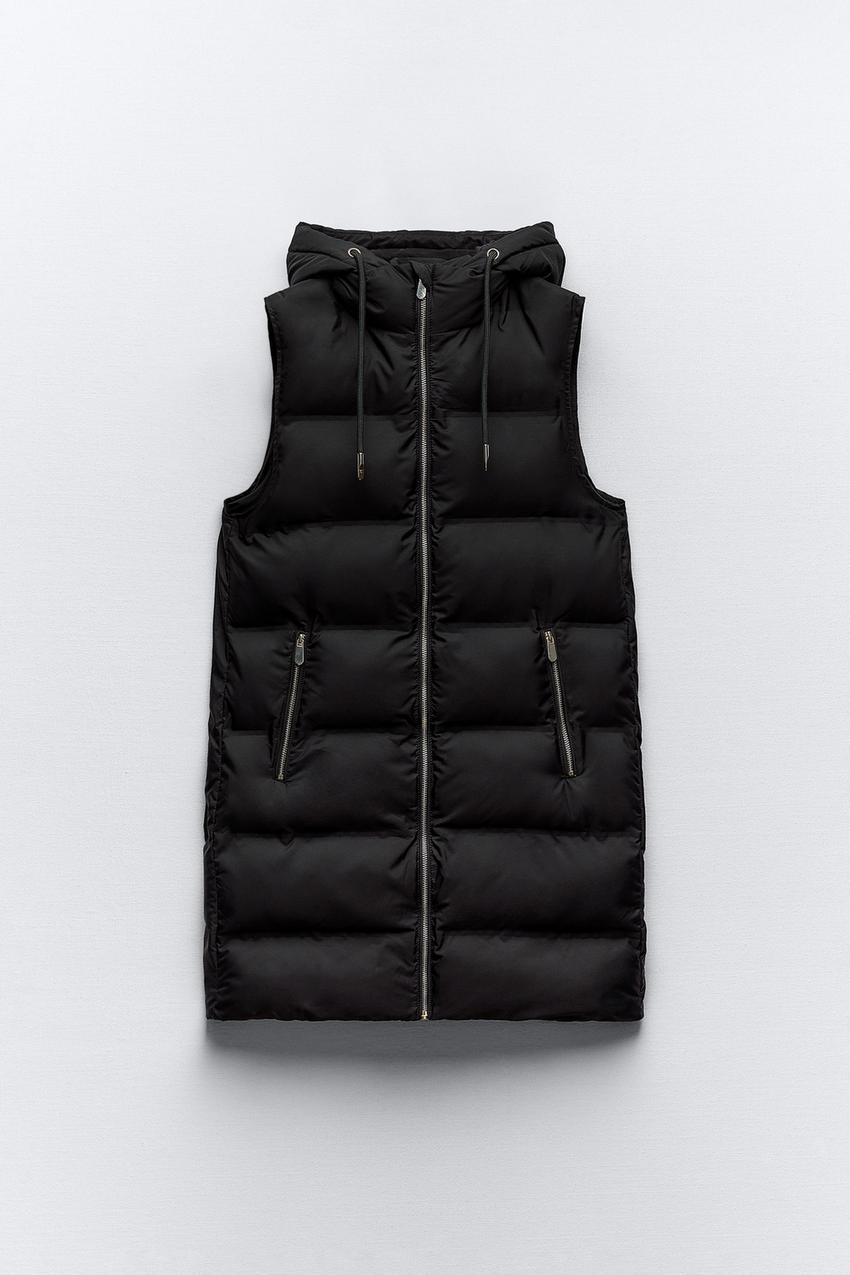 WATER REPELLENT WIND PROTECTION PUFFER VEST Black ZARA United States