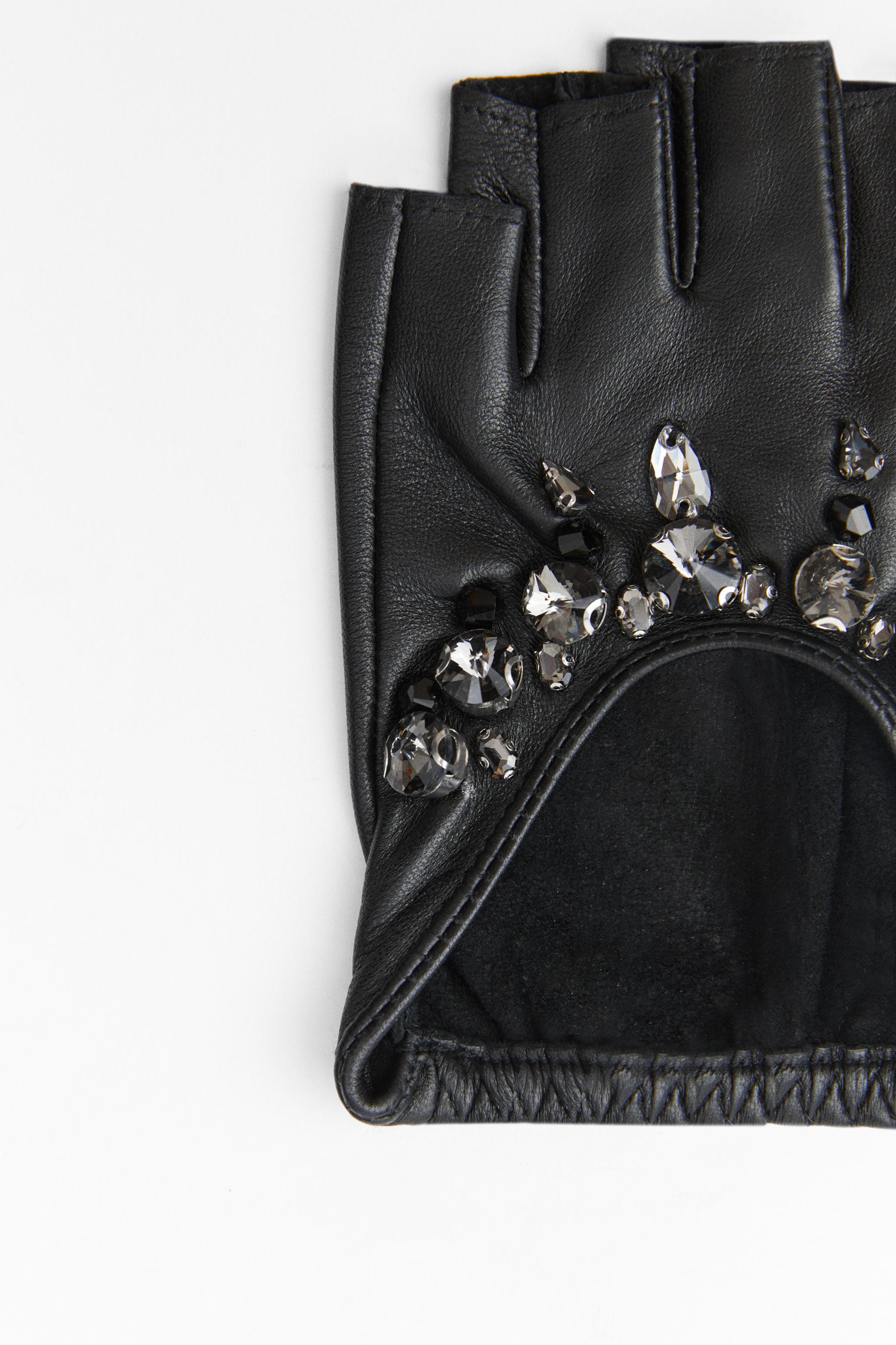 Zara RHINESTONE LEATHER FINGERLESS GLOVES | Mall of America®
