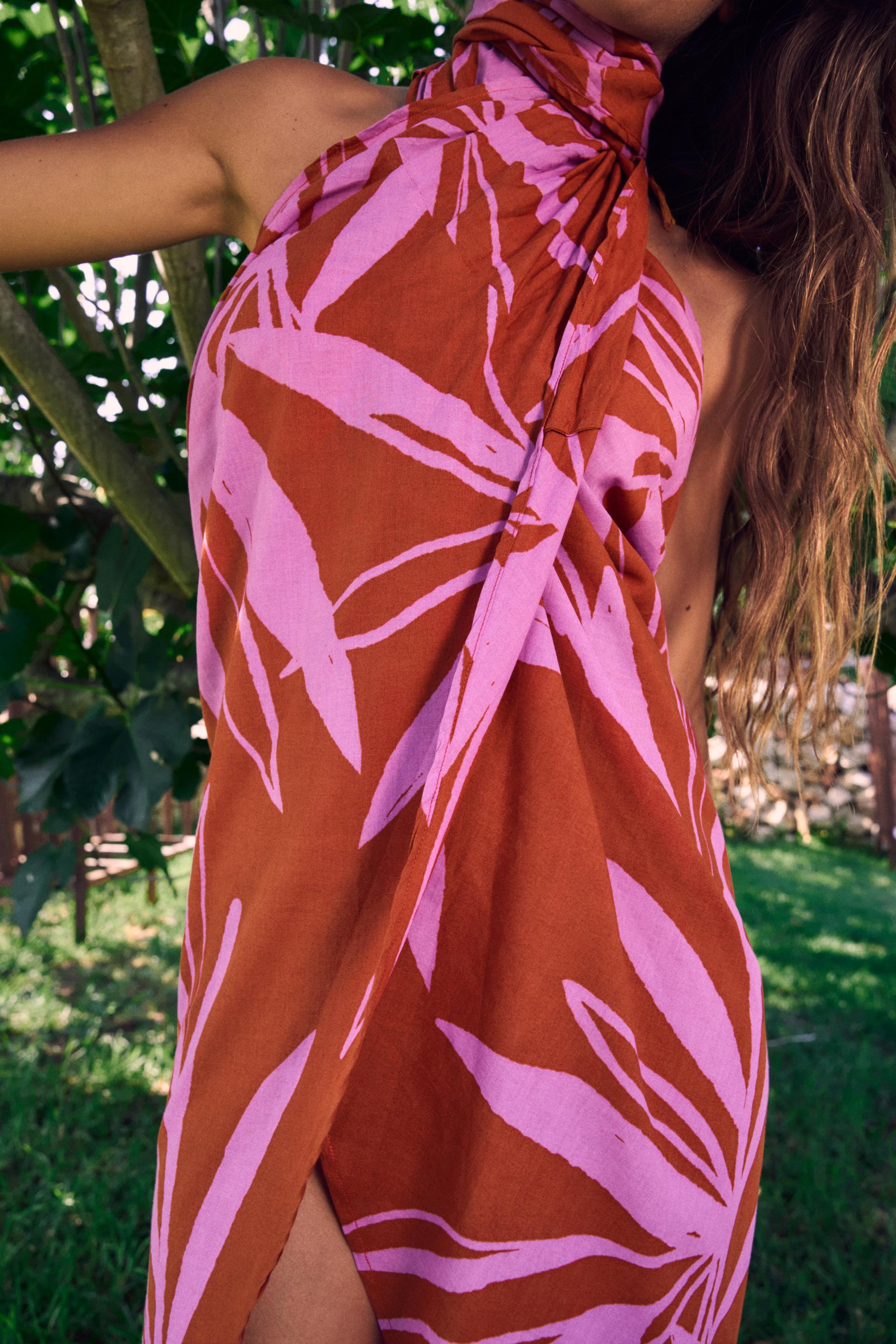 MONIK YTT INEN PUUVILLAINEN PRINTTIKUVIOINEN PAREO Pink ZARA Suomi monik-ytt-inen-puuvillainen-printtikuvioinen-pareo-pink-zara-suomi