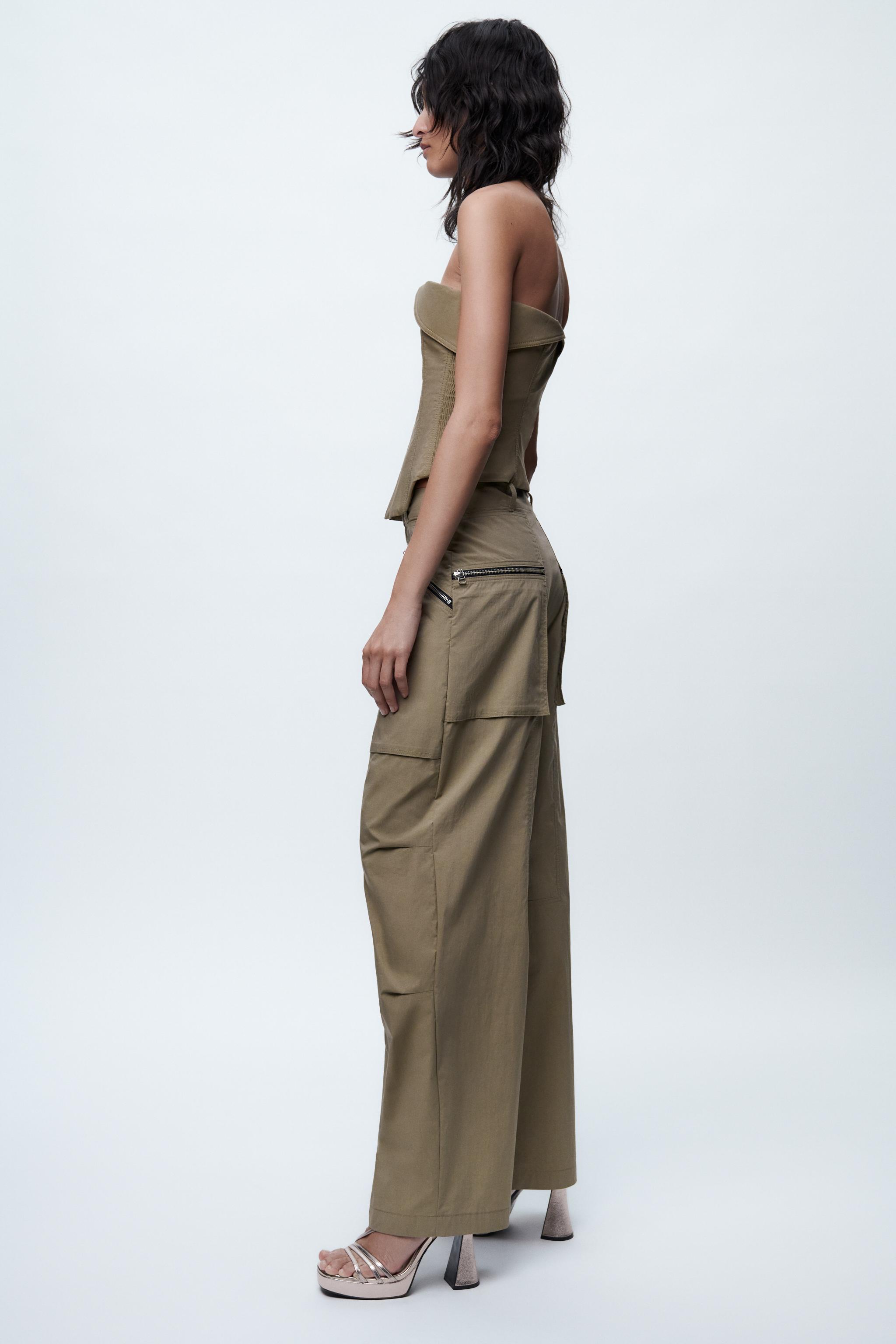 Zara TOPSTITCHED ZIPPERED PANTS | Mall of America®