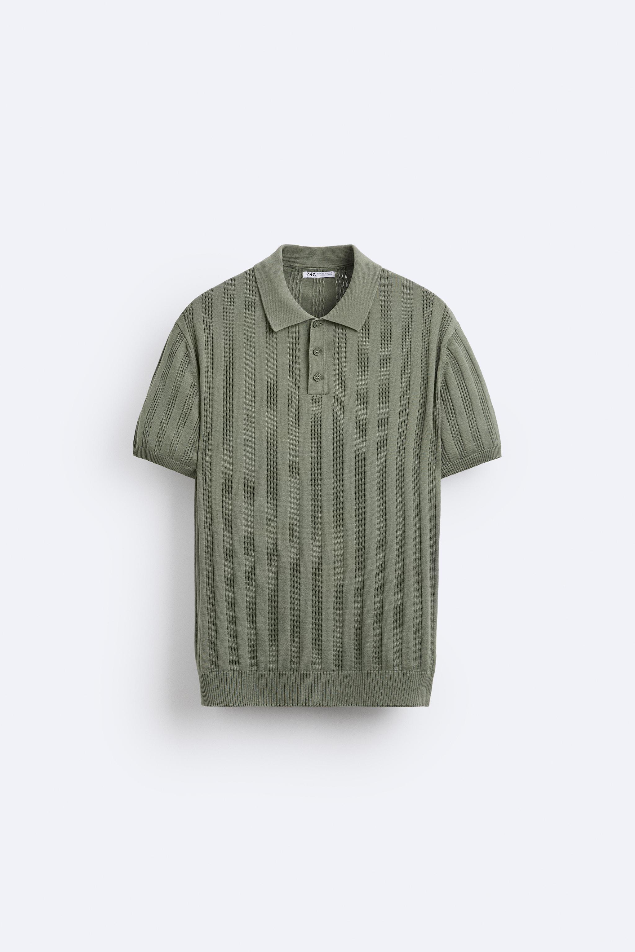 Zara RIBBED TEXTURED KNIT POLO | Mall of America®