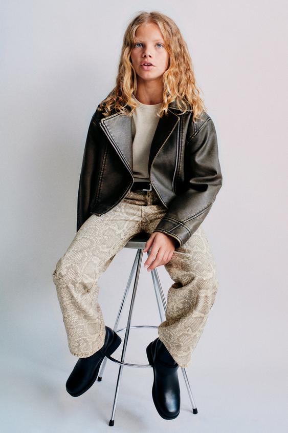 Girls Leather Jacket Kids