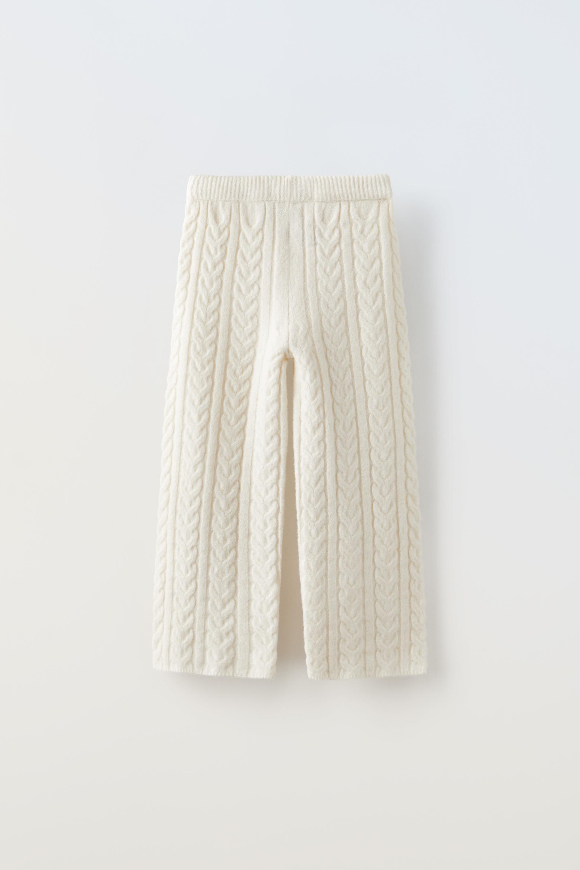 Ivory Cable Knit Leggings