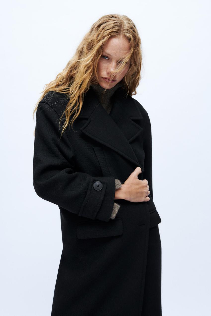 Zara Wool Coat Black