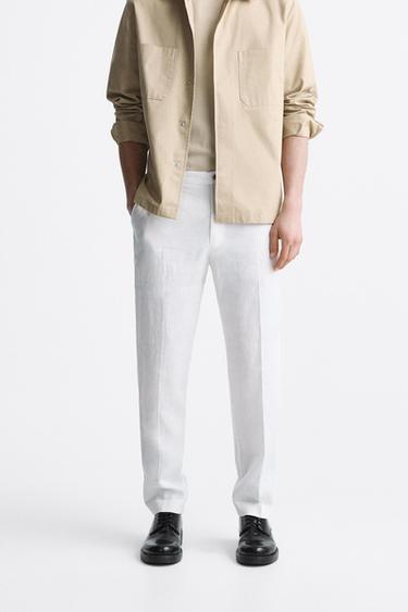 Men's Linen Trousers | Explore our New Arrivals | ZARA India
