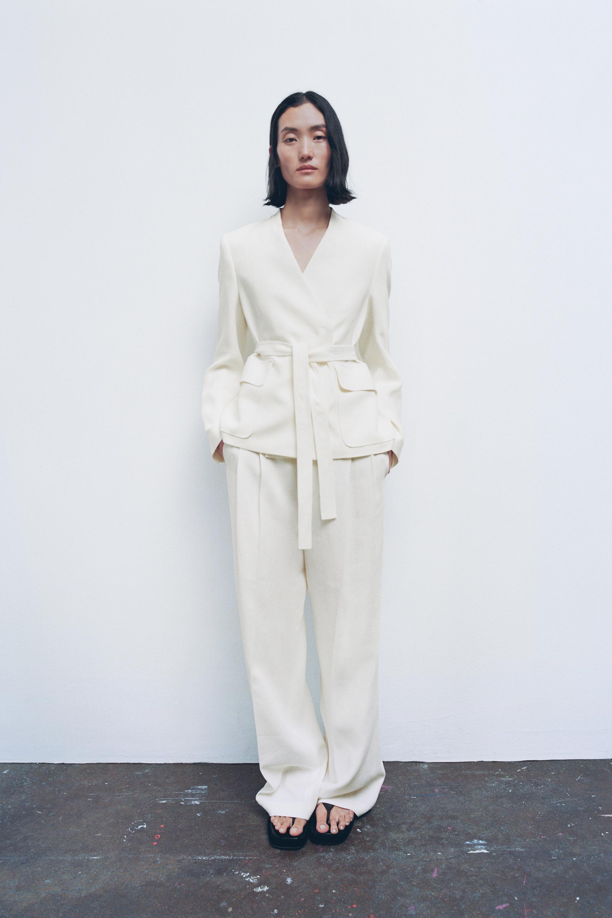 Zara LINEN BLEND BELTED BLAZER | Mall of America®