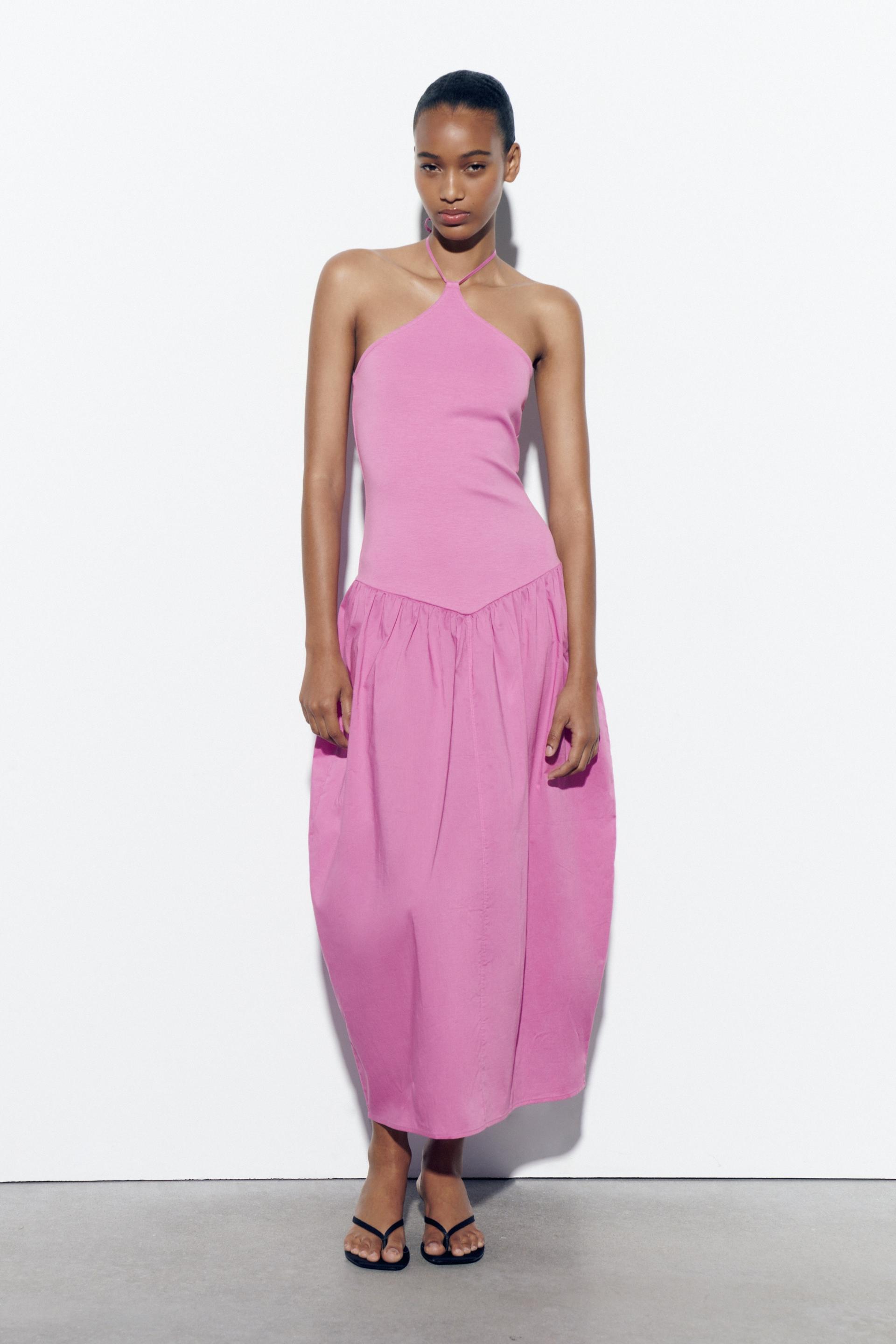 HALTERNECK MEKKO Pink Lilac ZARA Suomi Finland halterneck-mekko-pink-lilac-zara-suomi-finland