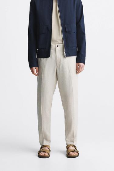 Men's Linen Trousers | Explore our New Arrivals | ZARA India