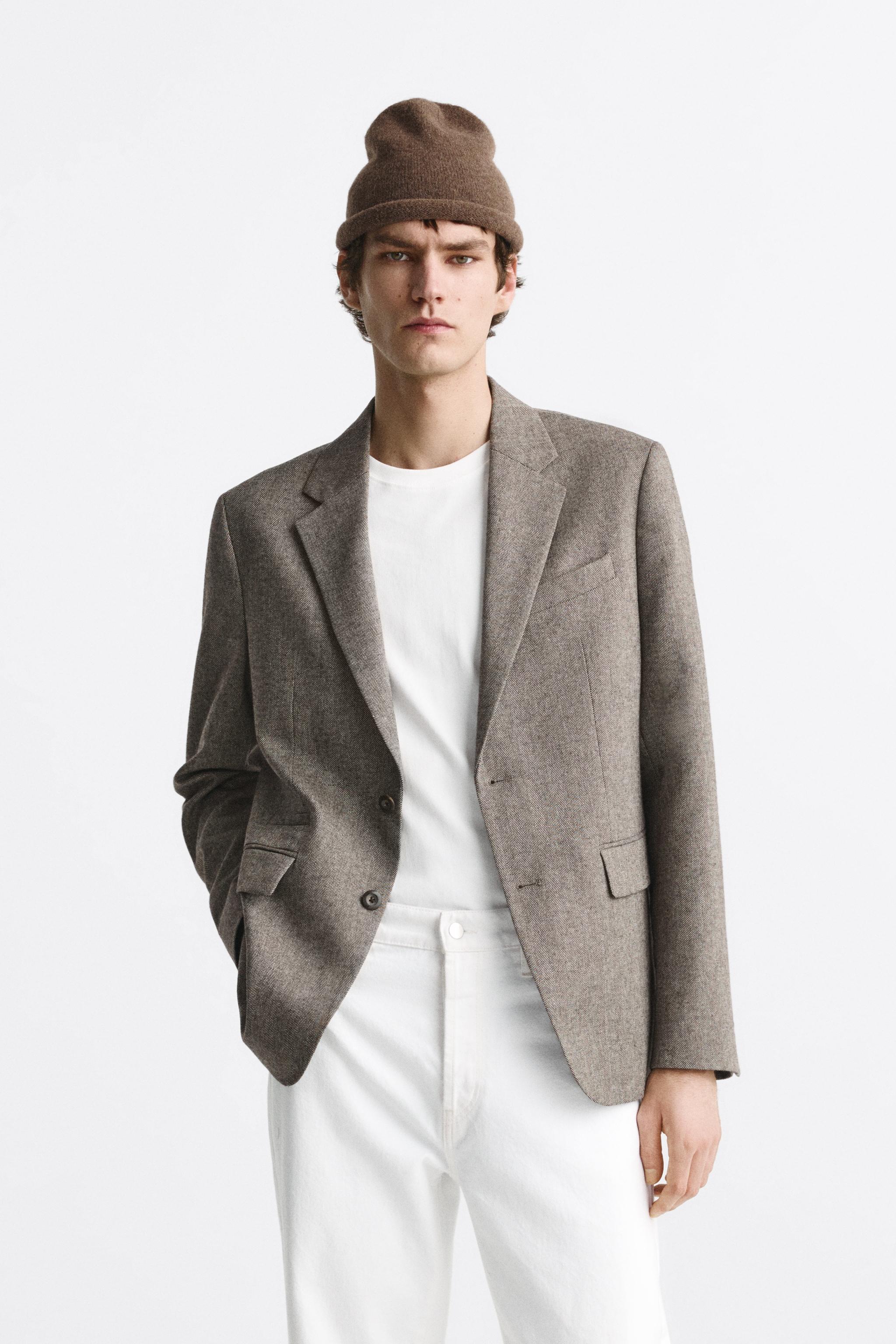 Zara HERRINGBONE TEXTURED JACKET | Mall of America®