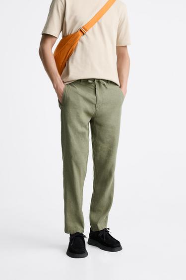 Men's Linen Trousers | Explore our New Arrivals | ZARA India