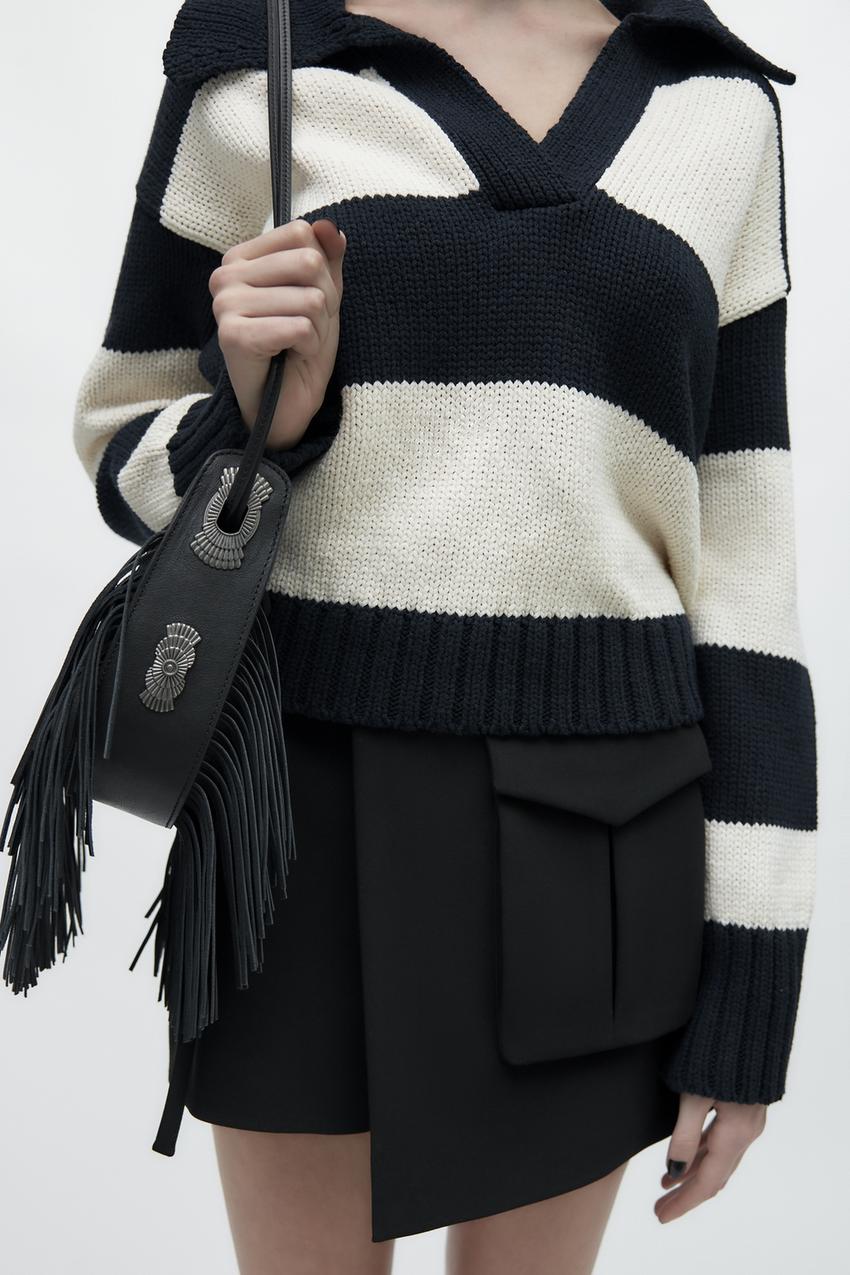 Zara leather bucket bag new arrivals