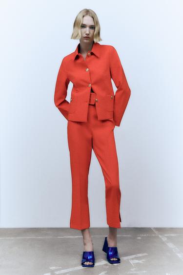 Women Red Trousers | Explore our New Arrivals | ZARA New Zealand