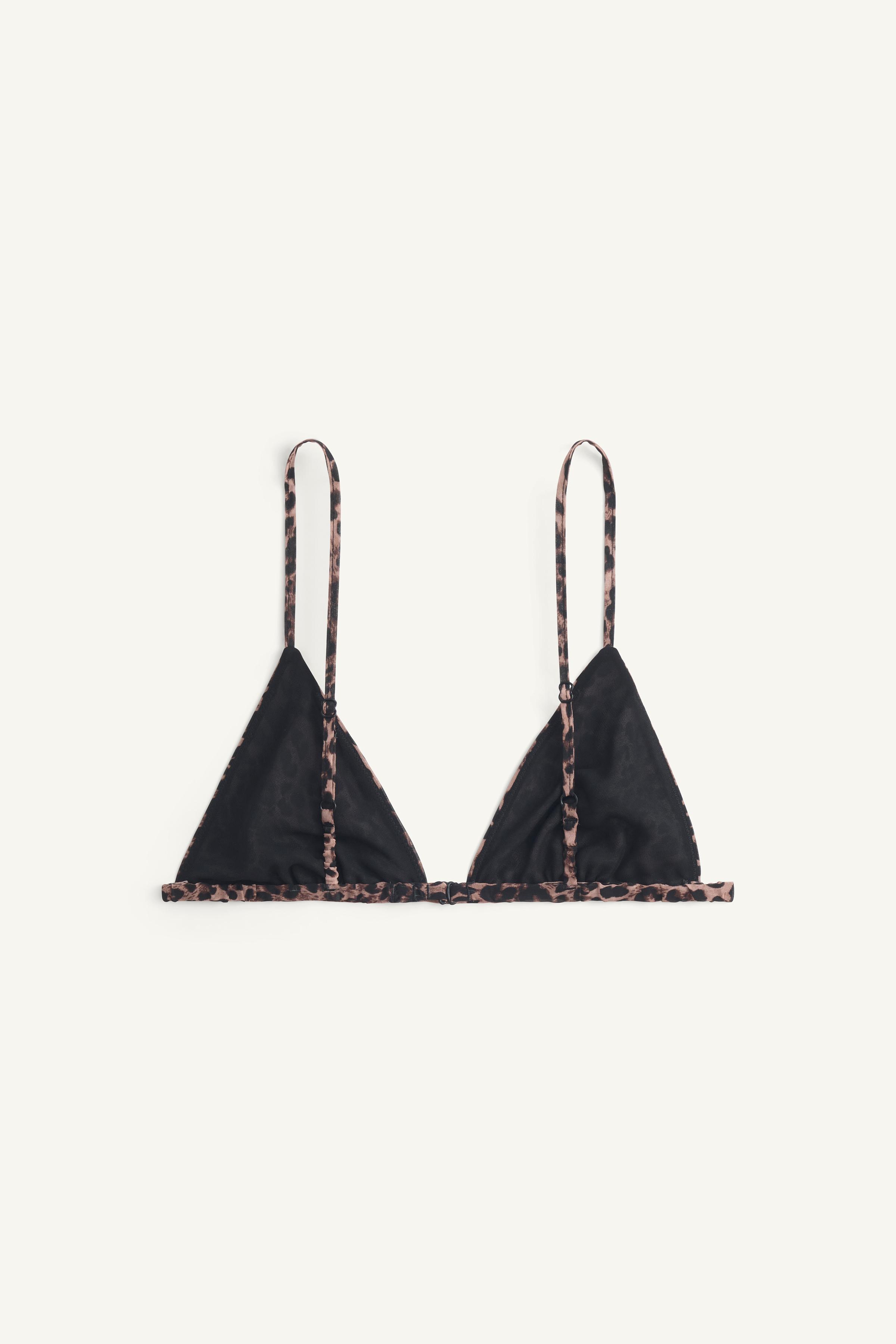 Zara Animal Print Triangular Bra X Kate Moss International Shipping