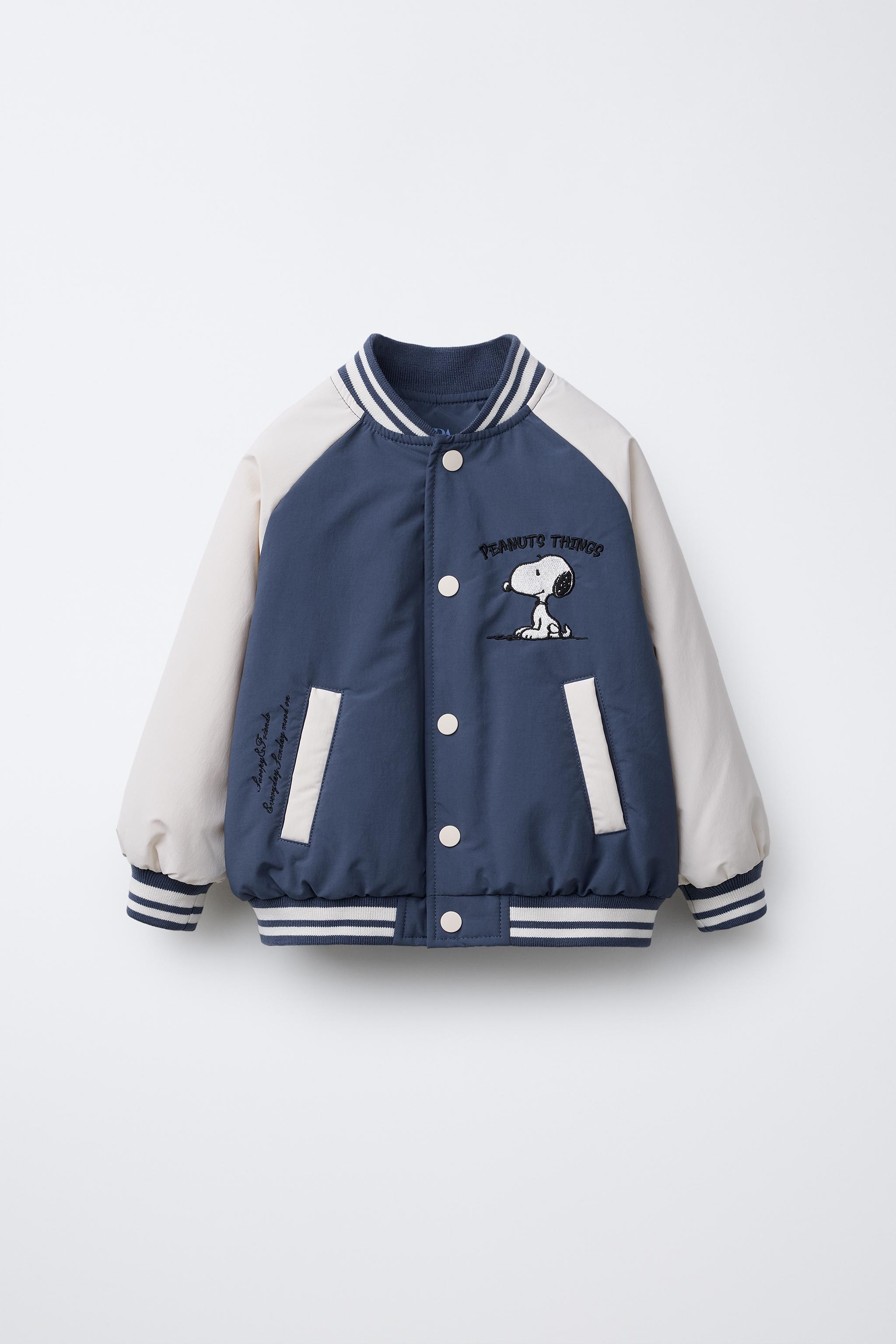 Zara Snoopy Peanuts™ Embroidered Bomber Jacket International Shipping