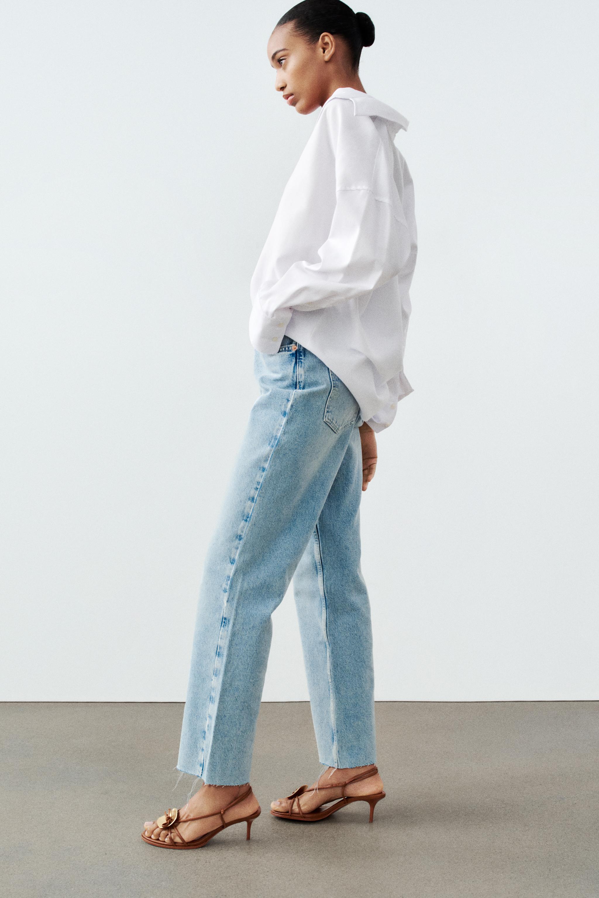 Zara High Rise Z1975 Straight Leg Jeans International Shipping