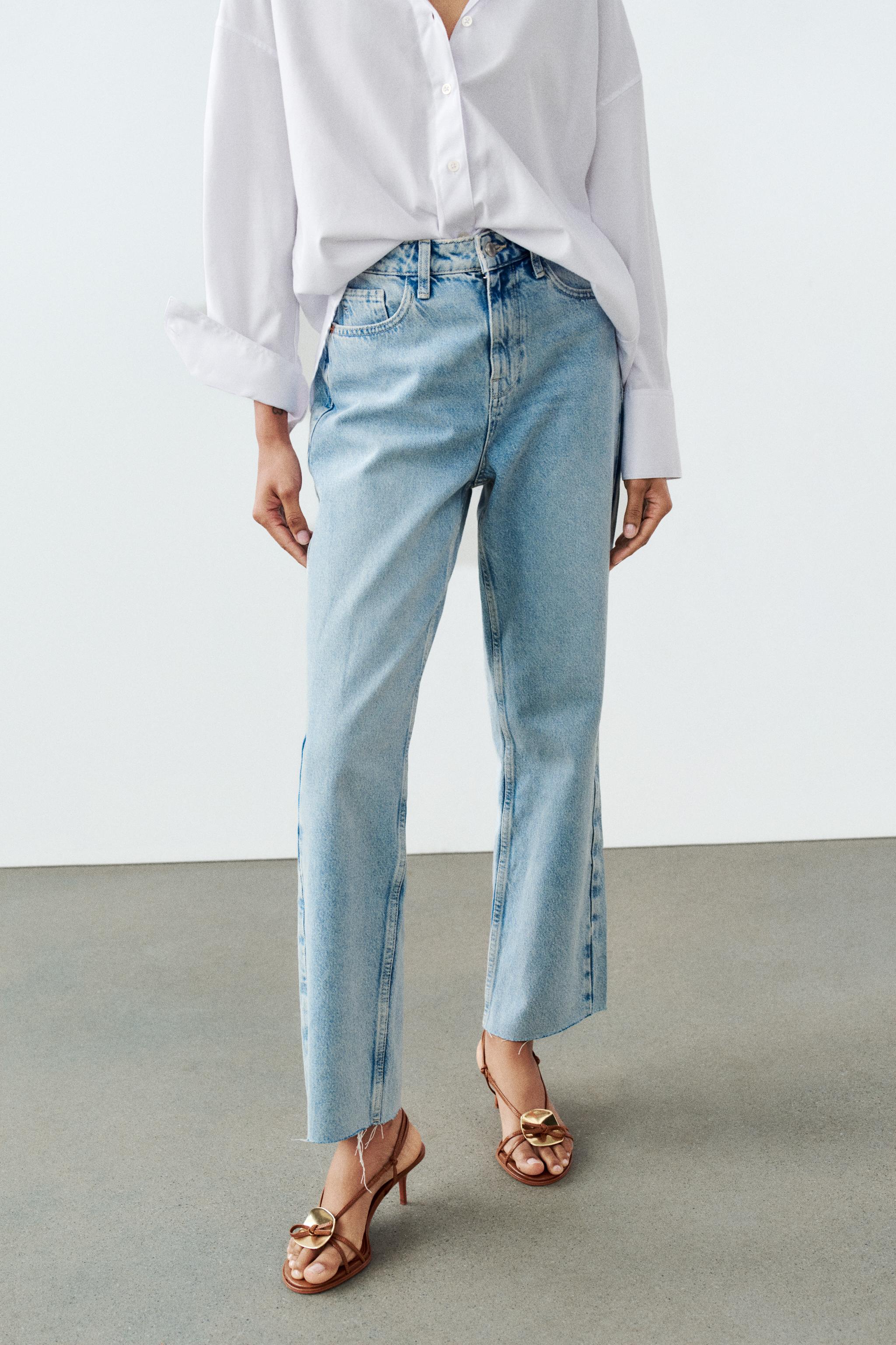 Zara High Rise Z1975 Straight Leg Jeans International Shipping