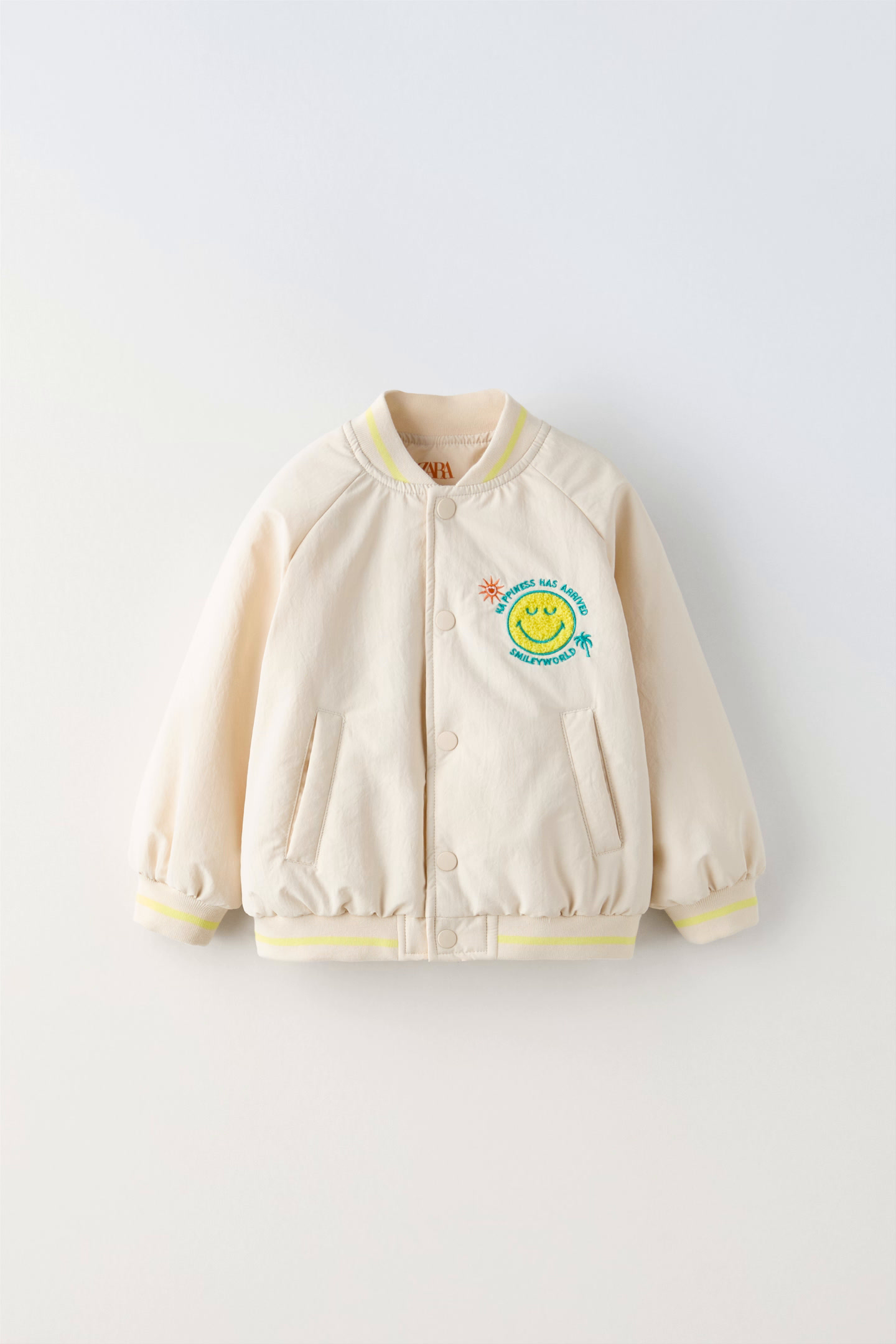Zara Smileyworld ® Patch Bomber Jacket International Shipping